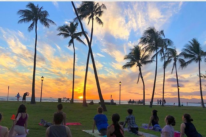 Beach Yoga on Waikiki with Diamondhead Backdrop - The Authentic Touch and Notable Instructors