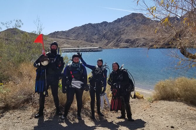 Guided SCUBA Shore dive for Certified Divers 2 states in one - Exploring the Two-State Shore Dive Near Las Vegas