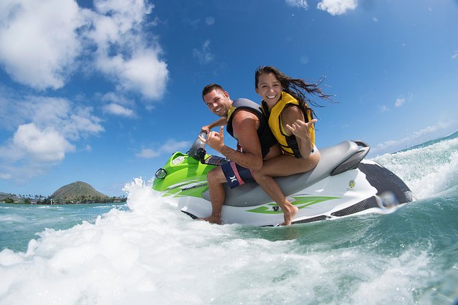 Jet Ski Ride Maunalua Bay. Tandem-2 people ride-price per person - Pricing & Value  