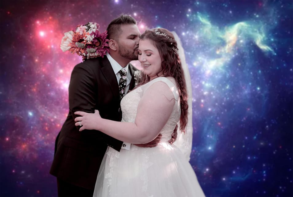 Las Vegas: Cosmic Space Wedding + Spectacular Photography - The Ceremony: An Out-of-This-World Vow Exchange
