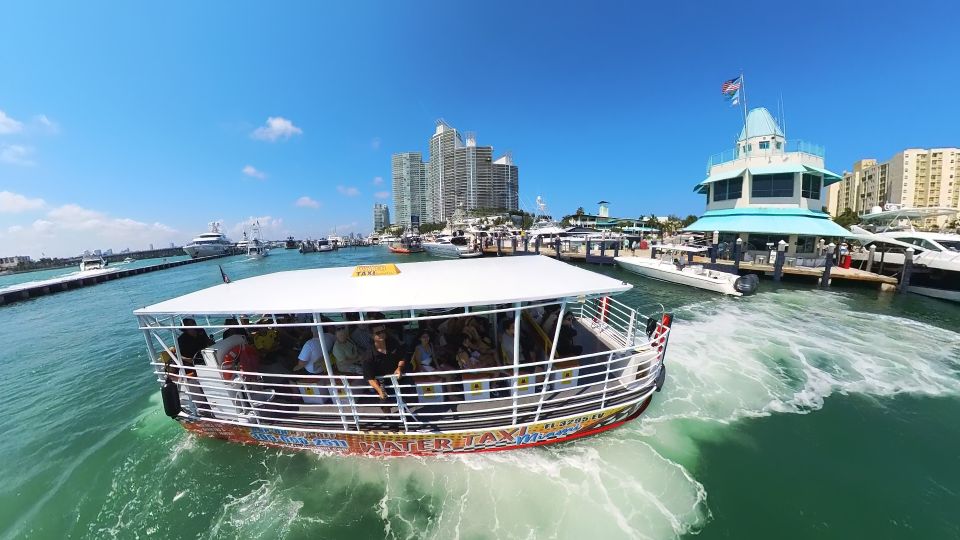 Miami-Beach & Miami Skyline Hop-On & Hop Off Boat Cruise - Key Points