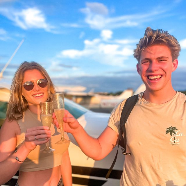 Miami Beach: Private Romantic Sunset Flight with Champagne