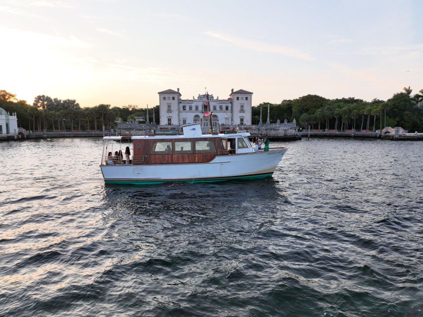 Miami Beach: Vizcaya Sunset Cruise Includes Food and Drink - Key Points