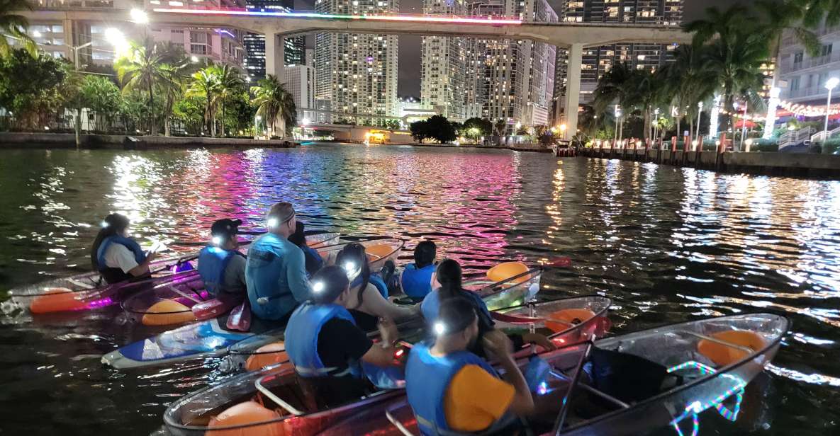 Miami: Guided LED-Lit Kayak Night Tour with Drinks