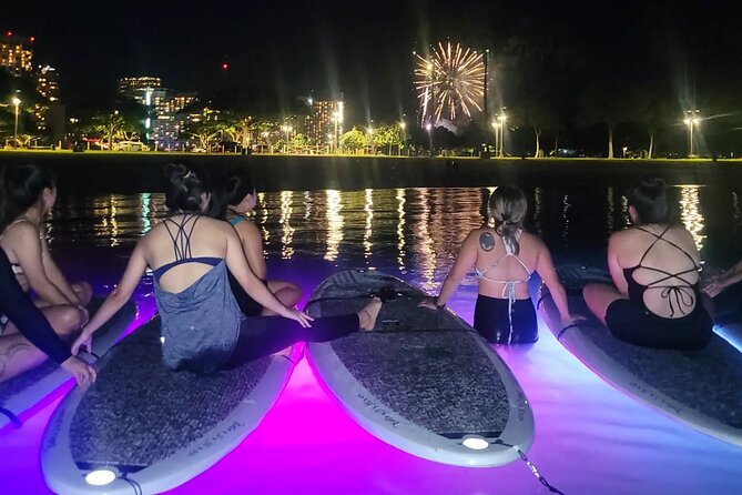 Night SUP Yoga and Fireworks at Magic Island - Key Points