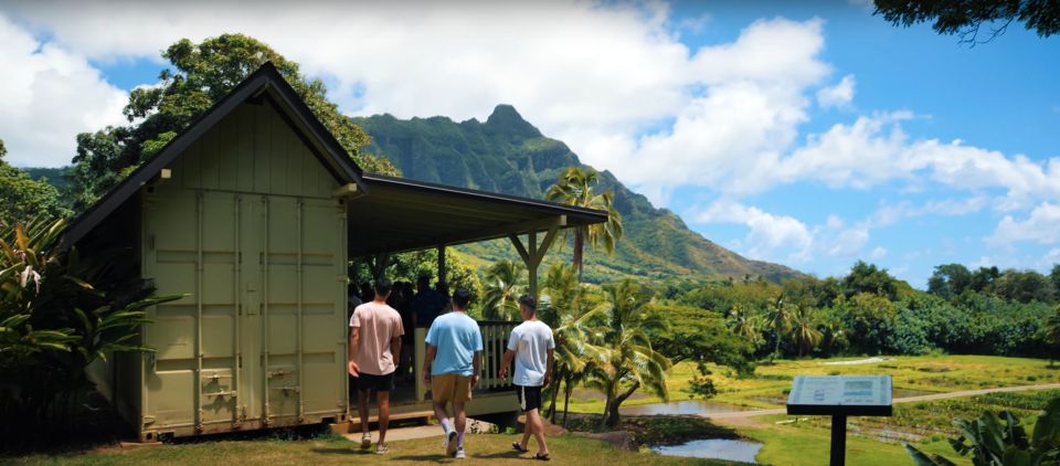 Oahu: Kualoa Farm and Secret Island Tour by Trolley - Visiting the ancient fishpond and active farm