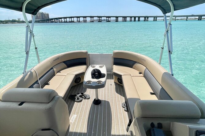 Private Crab Island Pontoon Charter with Inflatables from FWB - Water Activities and Relaxation