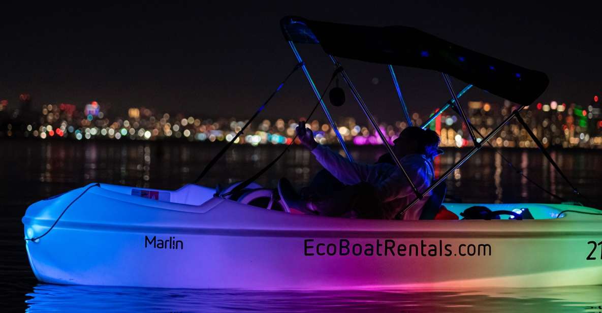 San Diego: Night Date Glow Pedal Boat with Downtown Views - The Route and What to Expect