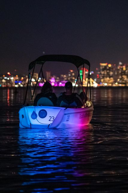San Diego: Night Date Glow Pedal Boat with Downtown Views - FAQ