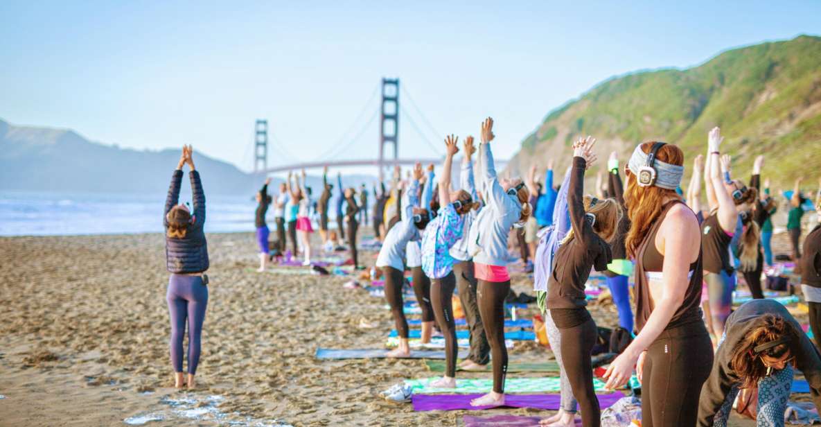 San Francisco: Silent Disco Yoga at Baker Beach - What to Expect During the Class
