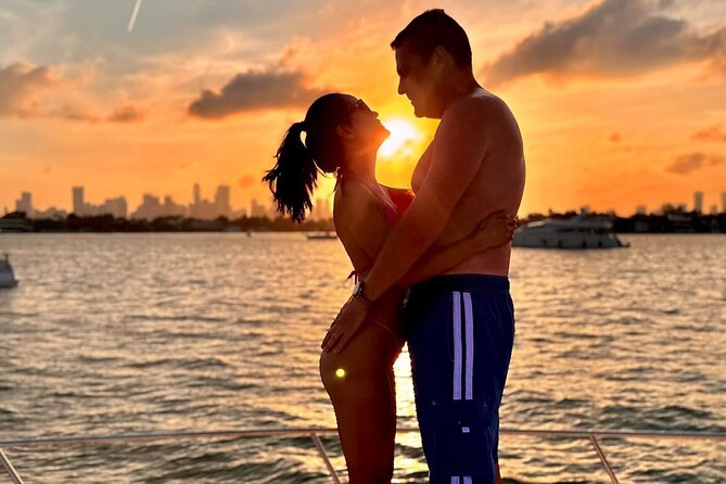 Sunset and Night Cruise of the Miami Bay Skyline on a Yacht