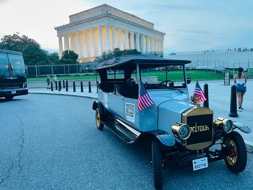 Washington, DC: Day & Night Electric Cart & Vintage Car Tour - Detailed Breakdown of the Itinerary