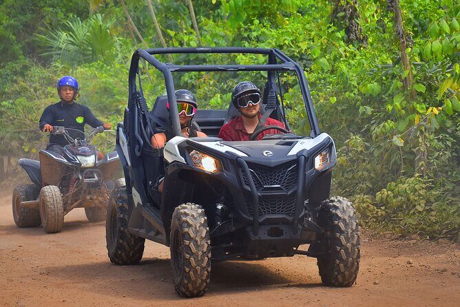 ATV, Ziplines & Cenote with Transportation - ATV Riding in the Mayan Jungle