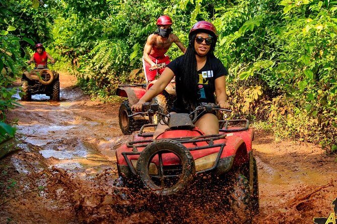 Adrenaline day driving ATVs doing Ziplines and swimming in a Cenote from Cancun - The Activities in Detail
