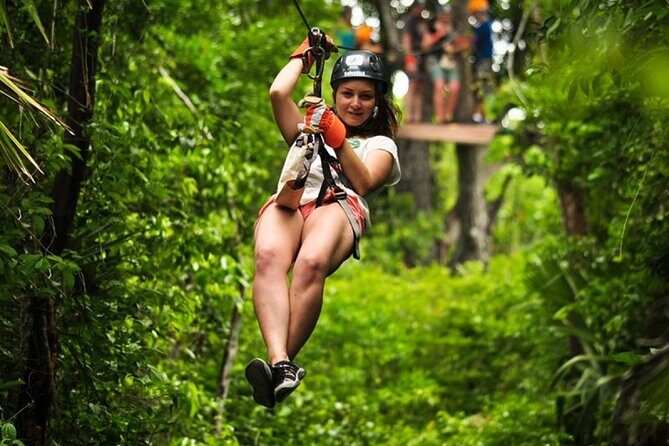 Adrenaline tour ATV Single with Ziplines and Cenote Swim Experience from Cancun - Ziplining and Hanging Bridges — Flying High in the Forest Canopy