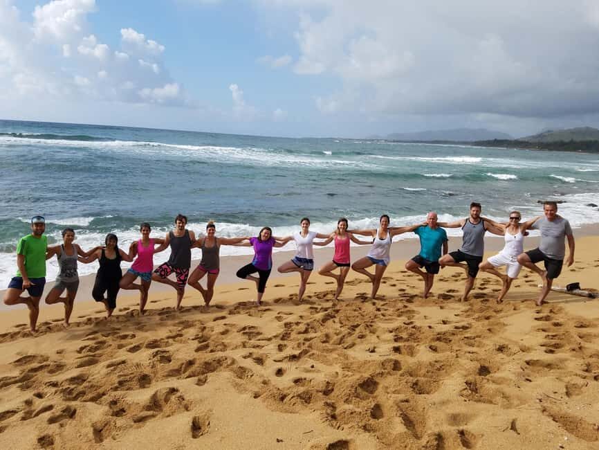 At the Kauai Shores Hotel: Kauai Yoga on the Beach Class - The Experience of a Beach Yoga Class