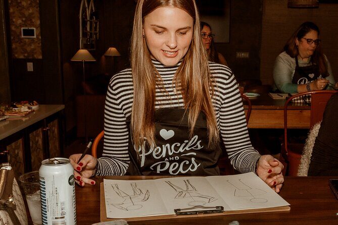 Charleston Champagne Figure Drawing Experience with Male Model - Exploring the Details of the Champagne Figure Drawing Experience