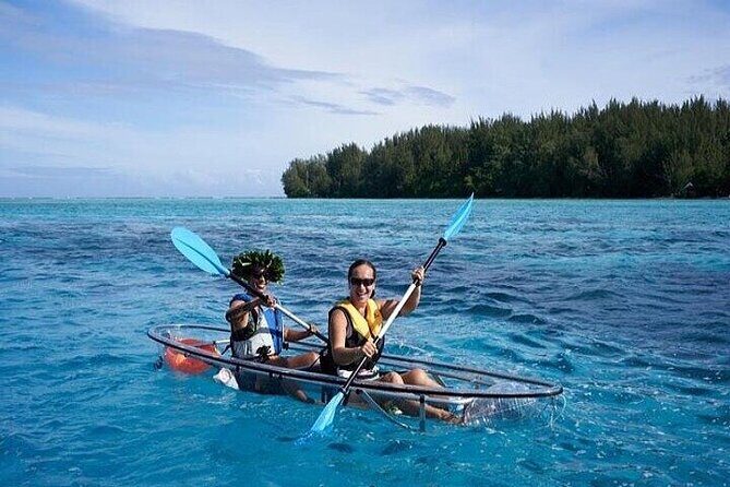 Eco guided excursion to the lagoon of Moorea in transparent kayak 1/2 day morning - Discover Moorea’s Marine Wonders from a New Perspective