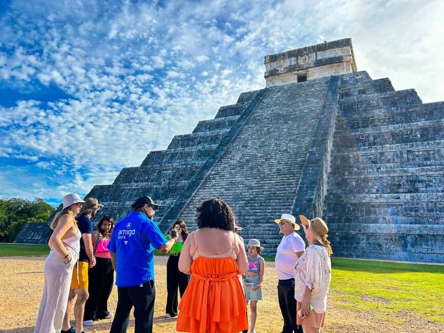 From Merida: Chichen Itza, Izamal & Cenote with Buffet Lunch - Transportation & Group Size