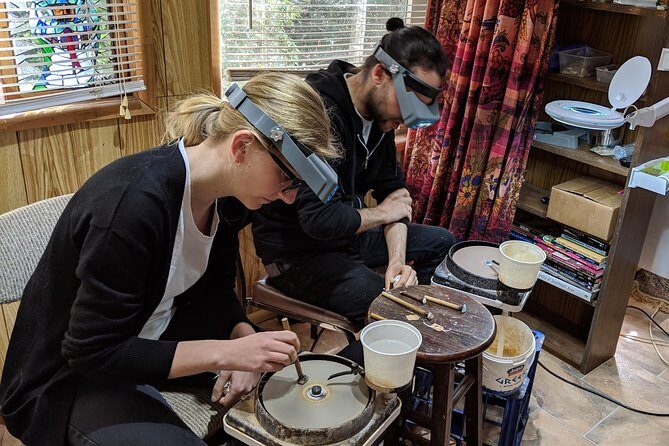 Opal polishing workshops in beautiful Mudgee wine country - The polishing process
