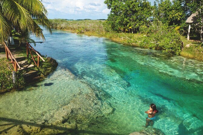 Pontoon Boat Ride through Bacalar - Stop 2: Balneario Mármol — Relaxing at Bacalar’s Lagoon