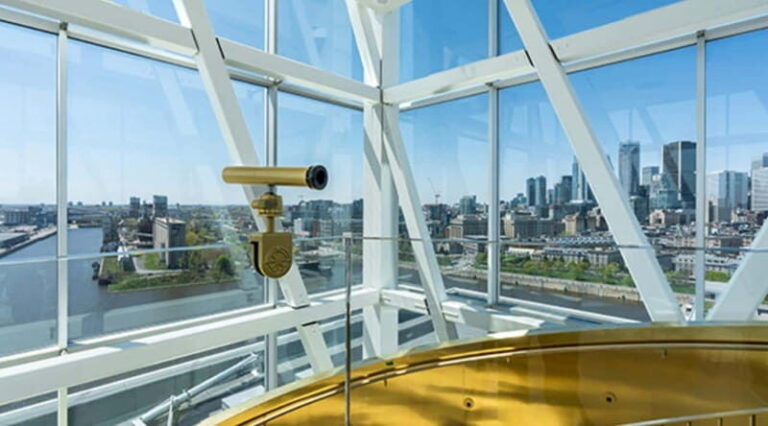 Port of Montreal Glass Tower Entry - The Musical and Interactive Touch