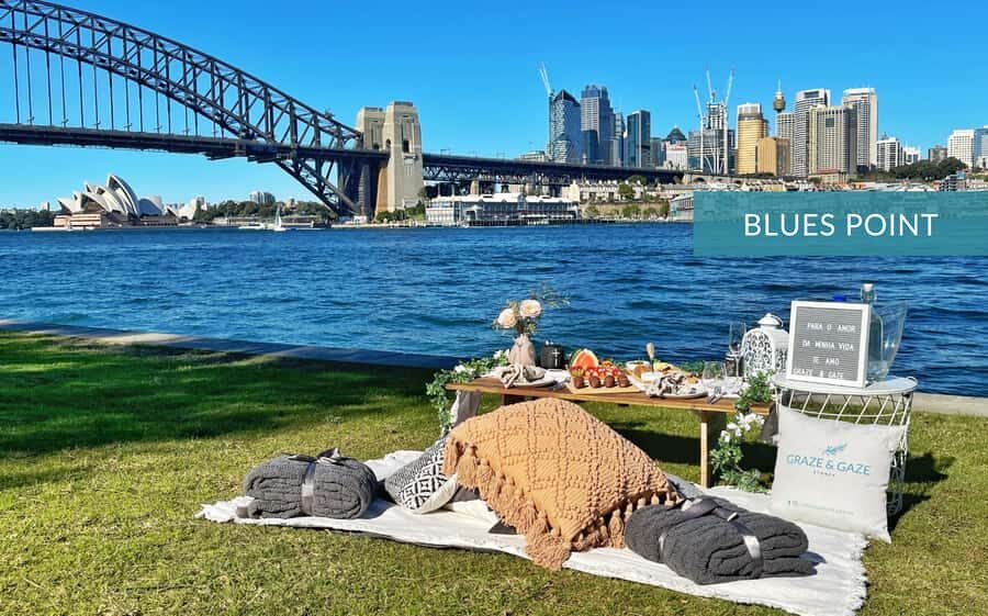 Sydney: Luxury Picnic for 2 at Blues Point - Whats Included: Gourmet Food, Drinks, and Personal Touches