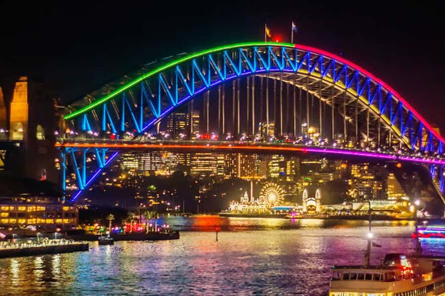 Sydney: Vivid Harbour Cruise with Canapes - The Landmarks and Photo Opportunities