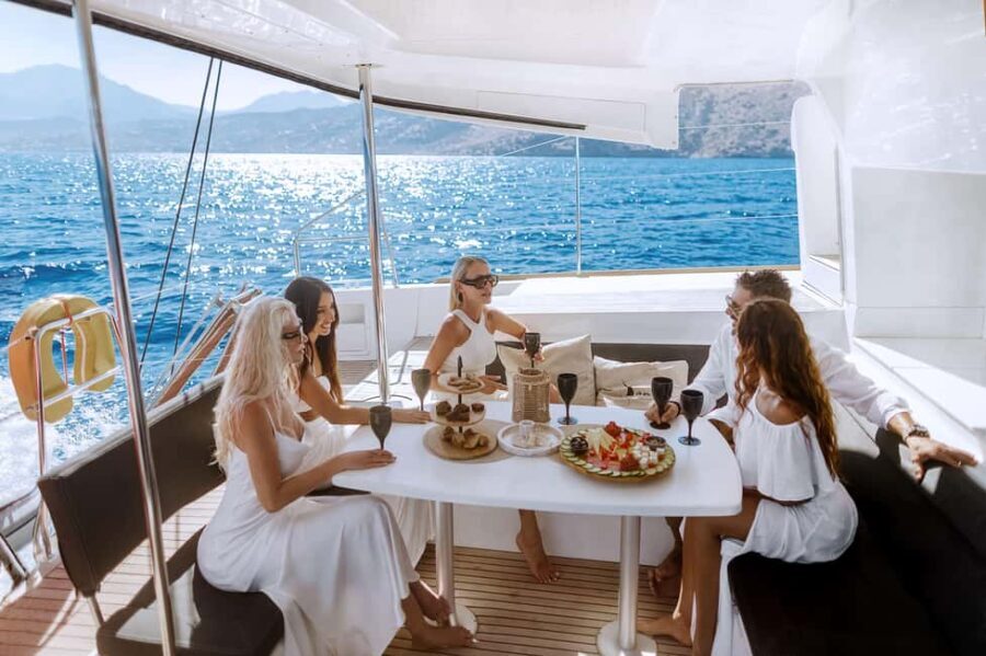 Agios Nikolaos All-inclusive Catamaran Cruise & Water Toys - The Lunch & Beverage Experience