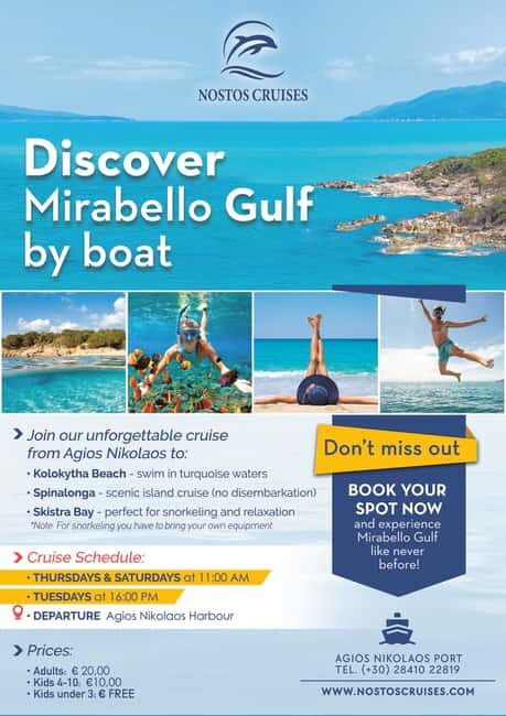 Agios Nikolaos: Fun Cruise Around Elounda Bay - The Itinerary Breakdown: What to Expect