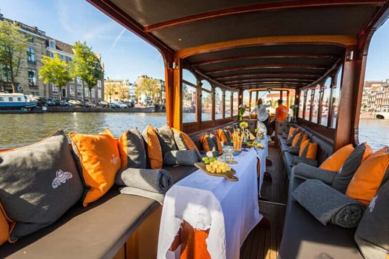Amsterdam: Classic Saloon Boat Cruise with Cheese & Wine - What You Can Expect During the Tour