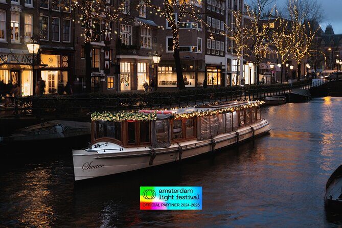 Amsterdam Light Festival: Heated Boat Cruise + Hot Drinks & Bite - The Light Artworks & Visual Highlights