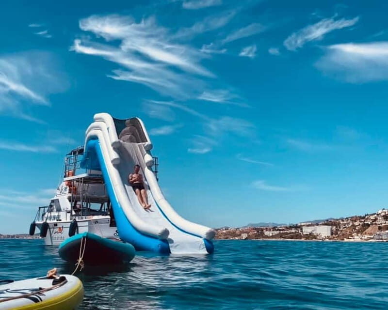 Benalmádena Boat Tour with Snorkeling, Water Slide and Lunch - The Itinerary and Experience