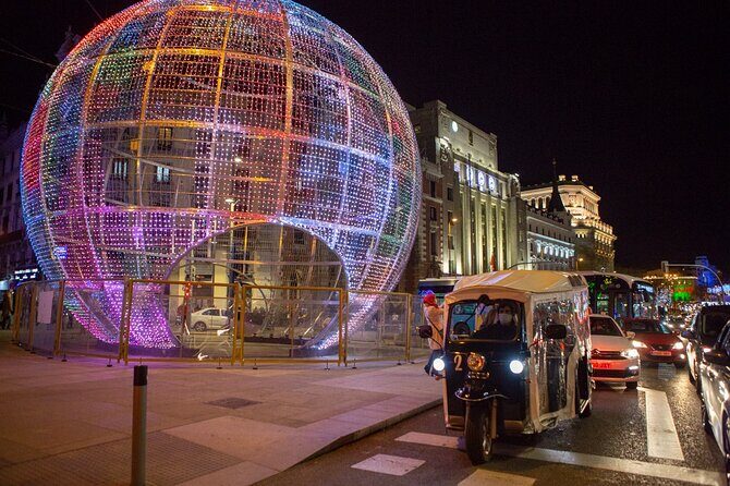Christmas Lights Tour of Madrid in Eco Tuk Tuk Private - Detailed Breakdown of the Itinerary