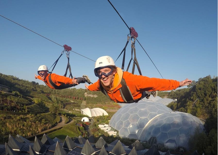 Cornwall: Eden Project Zip Wire Experience - Transport and Group Size