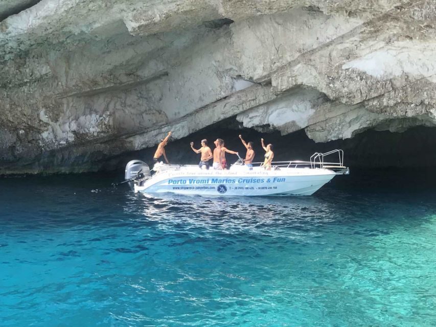 From Porto Vromi: Shipwreck Beach Private Boat Cruise - Navagio Beach: The Star of the Show