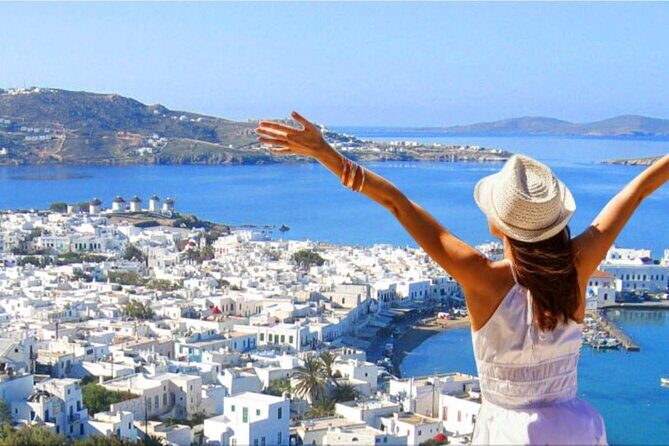 Half-Day Highlights of Mykonos Tour - The Windmills – A Classic Mykonos Scene