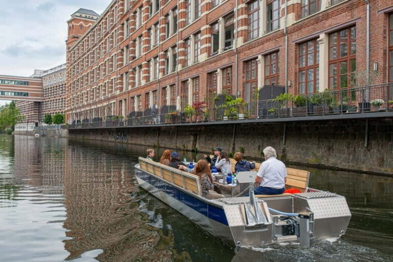 Leipzig: City History Canal Sightseeing Tour on a Motorboat - The First Stops: A Mix of History and Modern Life