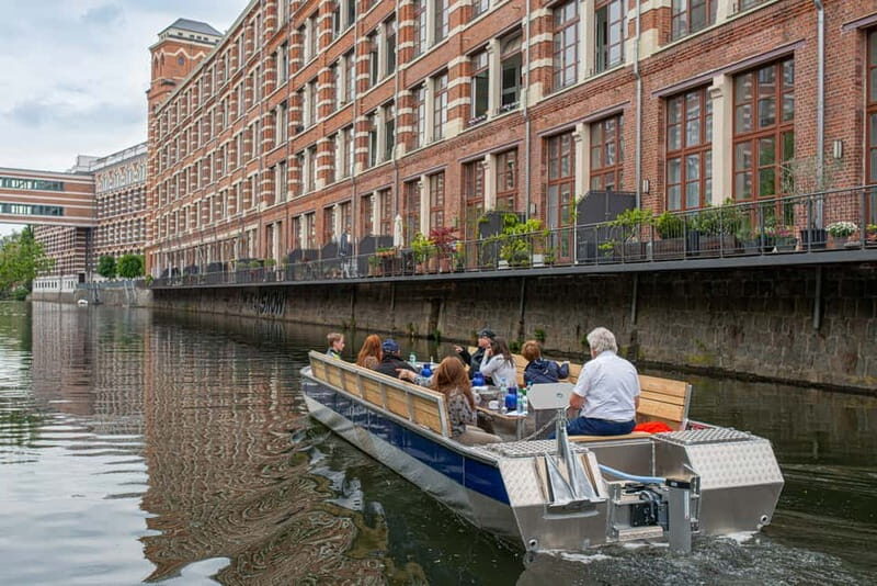 Leipzig: City History Canal Sightseeing Tour on a Motorboat - The First Stops: A Mix of History and Modern Life