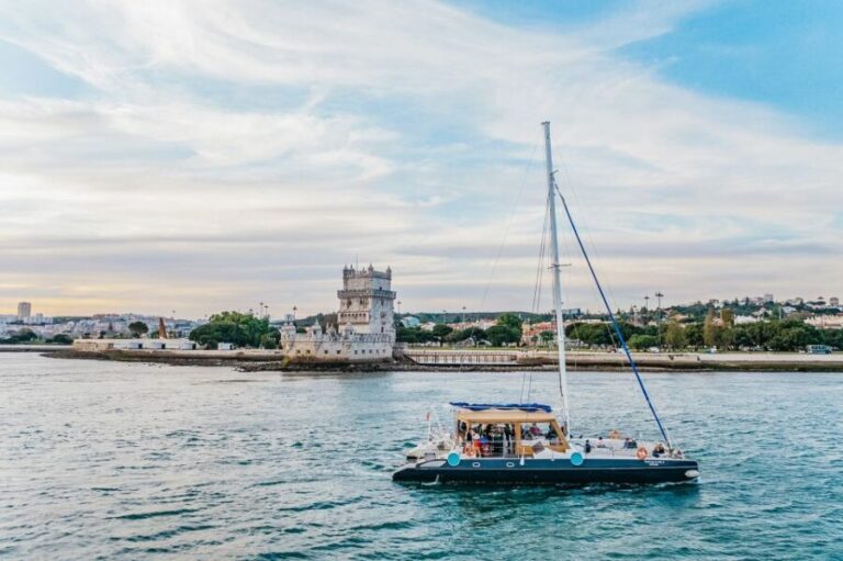 Lisbon: Sunset Catamaran Boat Tour with Music and Drinks - The Route in Detail