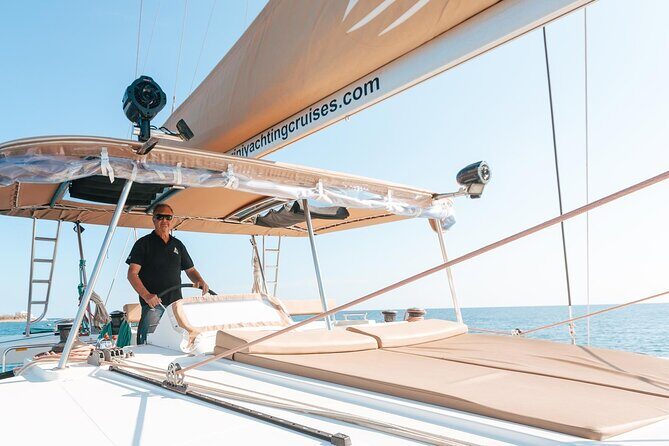 Luxury Santorini Catamaran Cruise: Lunch, BBQ, Drinks, Transfers - An In-Depth Look at the Santorini Catamaran Experience