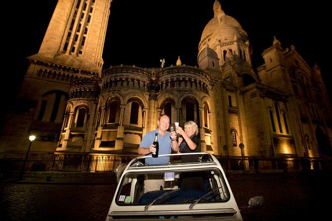 Paris and Montmartre 2CV Tour by Night with Champagne - The Champagne Experience and Live Commentary