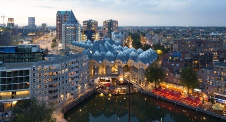 Rotterdam: De Rotterdam, Cube Houses, Watertaxi and Markthal - Key Points