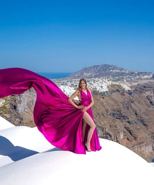 Santorini: Flying Dress Photoshoot with Edited Photos - What’s Included and What’s Not?