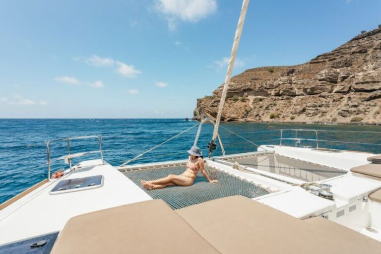 Santorini: Luxury Catamaran Day Trip with Meal and Open Bar - The Overall Value
