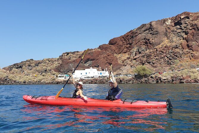 Santorini Sea Kayak - South Discovery, Small Group incl. Sea Caves and picnic - The Real Benefits and Drawbacks