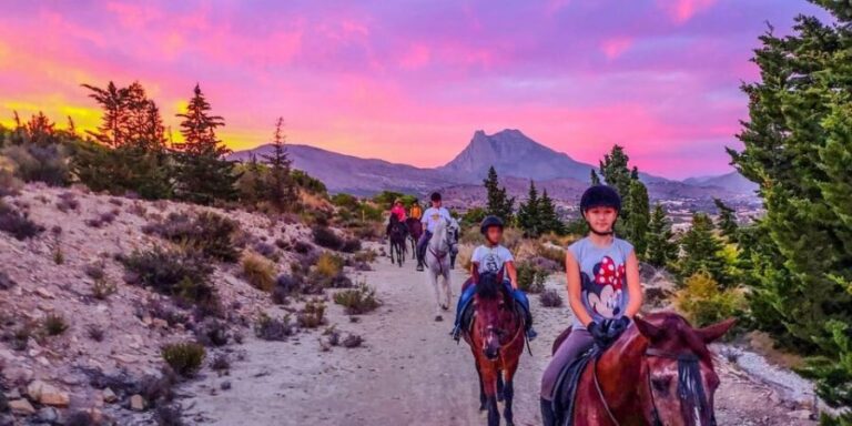 Villajoyosa Horseback Riding in the Mountains with sea views - The Value for Money