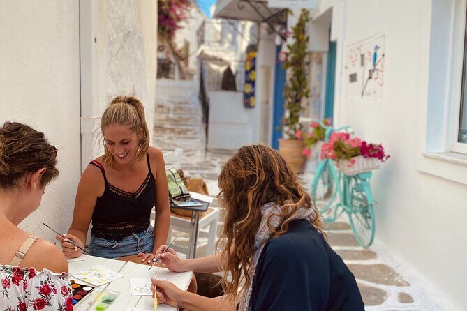1 Hour Watercolor Workshop in Parikia Paros! - The Experience in More Detail