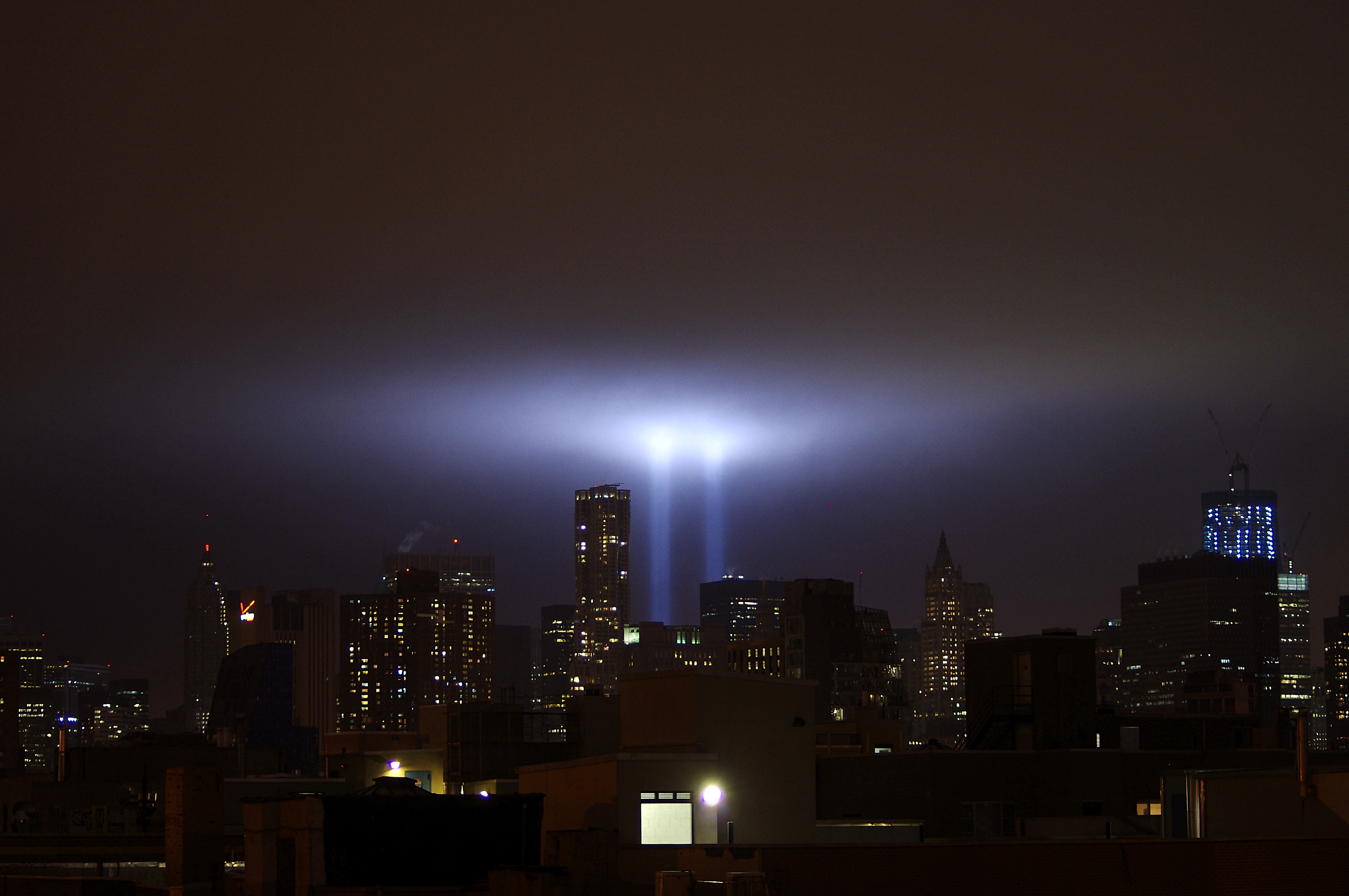 Tribute in Light memorial beams September 11
