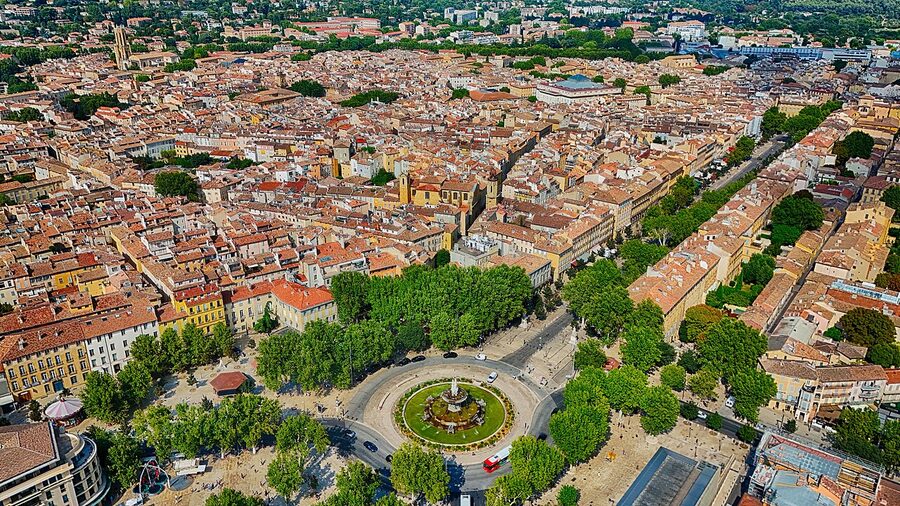 Fontaine de la Rotonde at the foot of cours Mirabeau in Aix-en-Provence